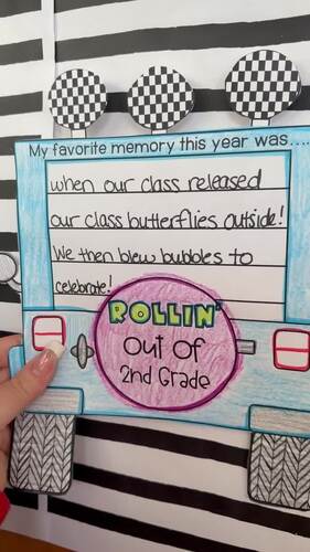 End of the Year Memory Craft Summer Bulletin Board Activity | TPT