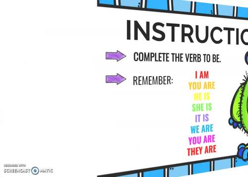 Verb TO BE Boom Cards™ Distance Learning Language by Creating 4 ESL