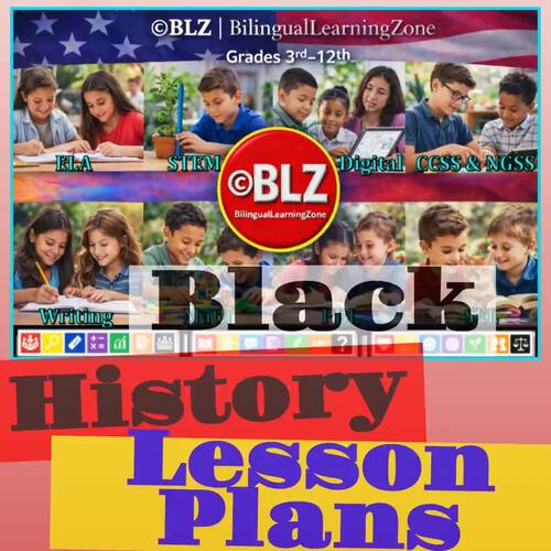 Black History Month | 1-Day Emergency Sub Plans by Bilingual Learning Zone