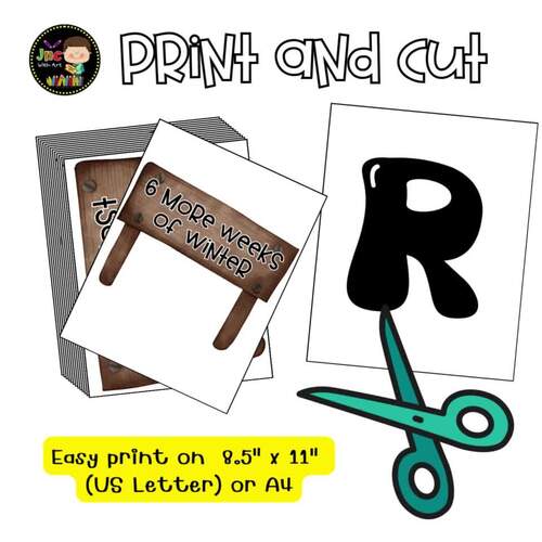 Groundhog Day Bulletin Board Kit Activity February Classroom Decor Editable