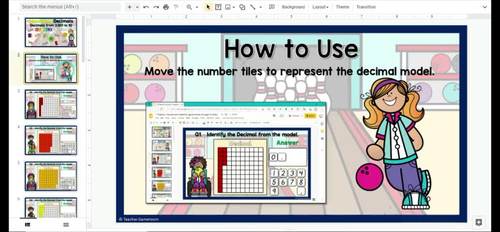 Identifying Decimals Google Activity by Teacher Gameroom | TPT