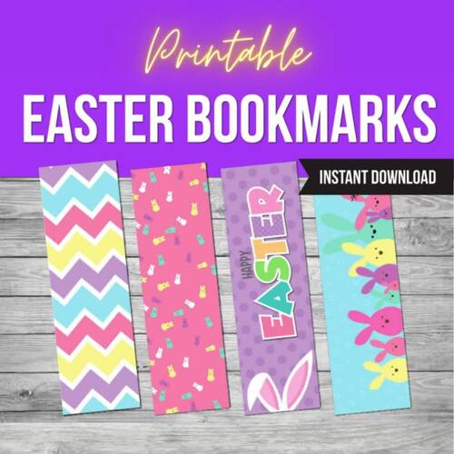 Easter Bookmarks, Printable Easter Bookmarks for Kids, Printable PDF