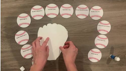 Father's Day Baseball Handprint Craft, All About My Dad Gift, DIY ...
