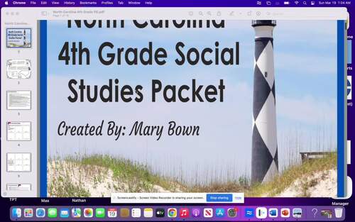 North Carolina Packet (Regions, History, Geography, & More) by Mary Bown