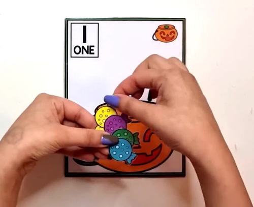 Halloween Candy Counting Mats 1-10 | Halloween Math Centers | TPT