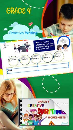 Digital And Printable Distance Learning Grade 4 Creative Writing Worksheets