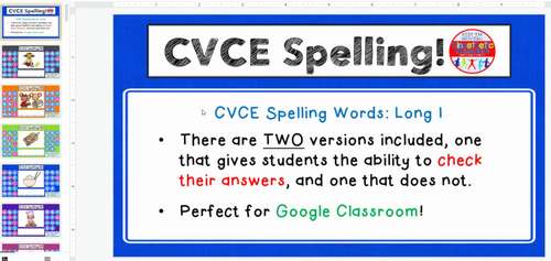 Long I CVCE Magic E Spelling Drag and Drop Google Classroom Distance ...