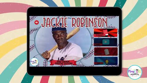 Jackie Robinson Digital Biography History Activity, Vocab, Video Lesson ...