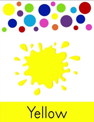 Rainbow Polka Dot Party Color Word Cards: Set #1 by Magical Miss Meg