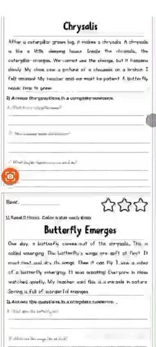 Butterflies Reading Passages | Spring Science & Reading Comprehension ...