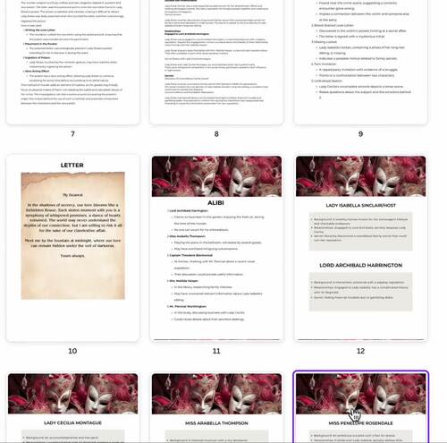 Valentines Murder Mystery Game - 12 players game by Inquisiprints