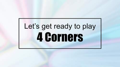 4 Corners for Back to School, Morning Meetings, & Brain Breaks-Set 1
