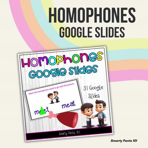 Homophones NO PREP Google Slides Activity - 2nd and 3rd Grade | TPT