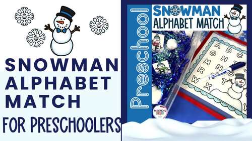 Preschool Winter Activity - SNOWMAN ALPHABET MATCH by Preschool SOS