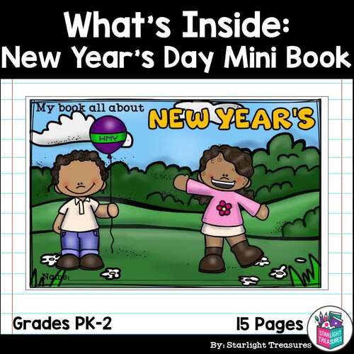 New Year's Day Mini Book for Early Readers, New Year's Activity for Kids