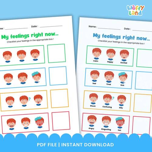 Daily Emotion Check-In Board | Boy Version | SEL Feelings Chart & Self ...