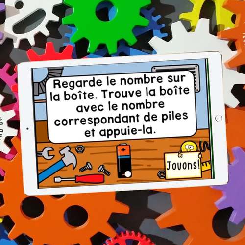 Écoute et compte de 0 à 10 | Le robot | French Boom cards with audio