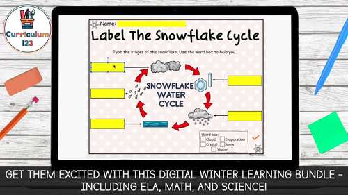 Winter Math ELA Science Digital Activities Distance Learning No Prep