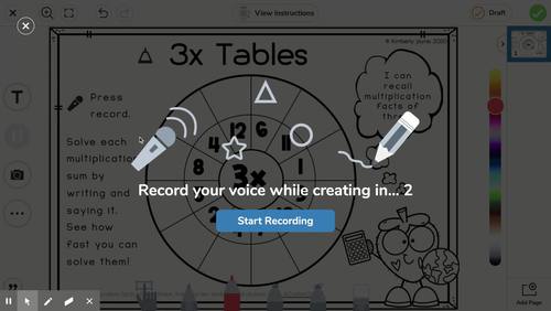Seesaw Math Activities Multiplication and Division 2, 3, 5, and 10