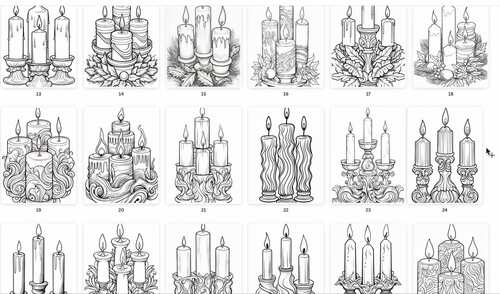 candle coloring book