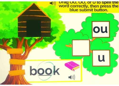 /OO/ Sound as in Book (OO, OU or U) Vowel Team Diphthong Digital Boom™ Game