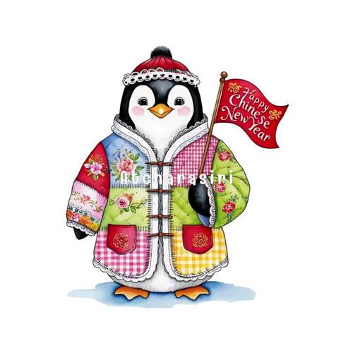 Cute Animals Holding Chinese New Year Flags, Digital Download 11 PNGs,