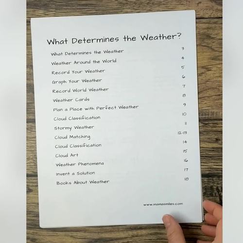 Weather Science Unit for Kids by mamasmiles | TPT