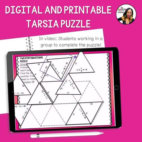Two Step Equations Practice Tarsia Puzzle by The Sassy Math Teacher