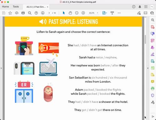 ESL Elementary Lesson: Practise Listening to the Past Simple | TPT