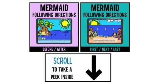 Bundle - Mermaid Following Directions with Sequential Concepts | TPT