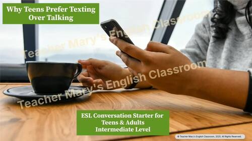 Daily Life - Texting over Talking |ESL Speaking Activity | Teens ...