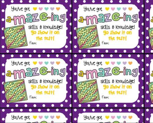 Maze Puzzle (Fidget Toy) Testing Motivation Tag- You've got a-maze-ing ...