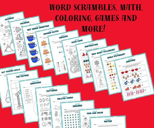 December Worksheets,Winter Holiday NO PREP Activities Packet,Christmas ...