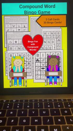 Compound Word Bingo Game by Mrs. Kim's Closet | TPT