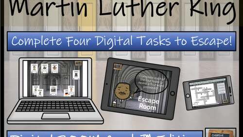 Martin Luther King BOOM Cards™ Digital Escape Room Activity | TPT