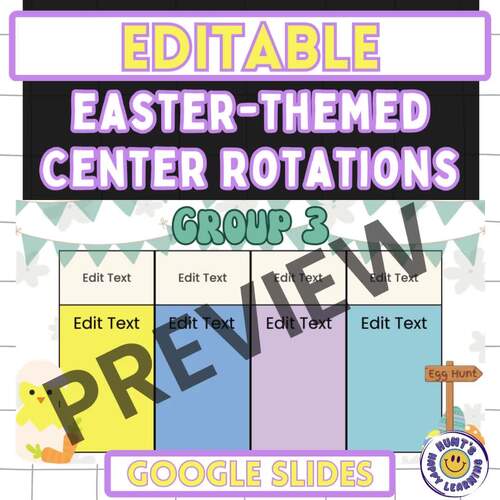 Easter EDITABLE Slides for Centers, Groups, and Rotations | TPT