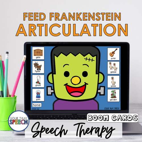 Feed the Frankenstein Monster Articulation Boom Cards | Speech Therapy ...