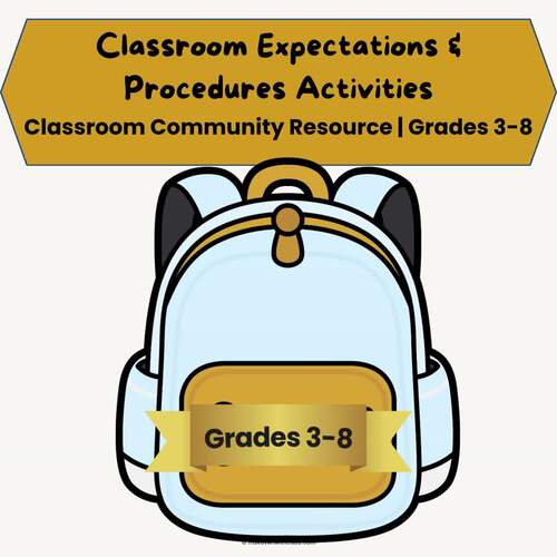 Classroom Expectations & Procedures Activities | SEL Classroom | Grades ...