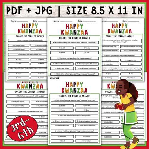 Kwanzaa Trivia Game | Kwanzaa Activities 3rd- 6th grade | Kwanzaa Game ...