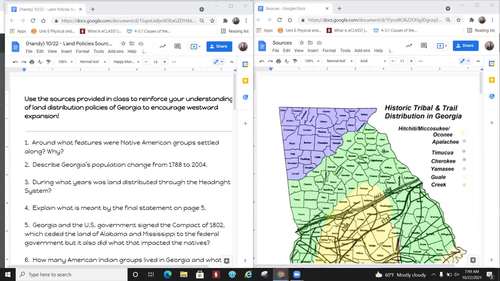 SS8H4b Georgia's Land Distribution Policies by Handy Lessons | TPT