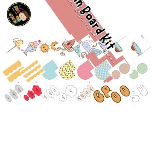 Groovy Retro into Summer Bulletin Board Kit Classroom Decor Editable