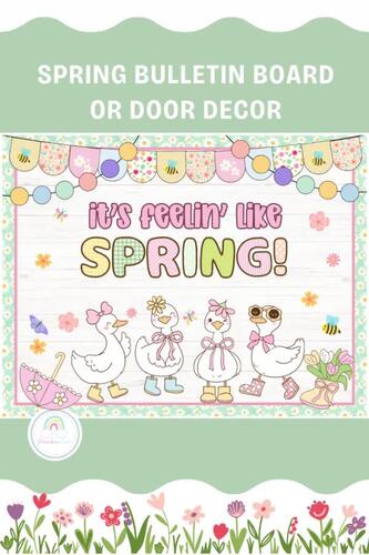 Spring Bulletin Board Ideas Silly Goose Decorations March April Door Decor