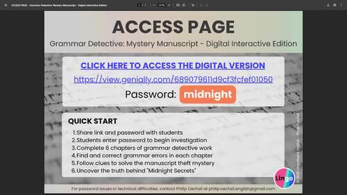 Edit & Solve: Interactive Digital Grammar Mystery Activity - 30 ...
