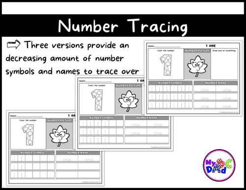 Fall Numbers 1 to 20 Activities by myABCdad Learning for Kids | TPT