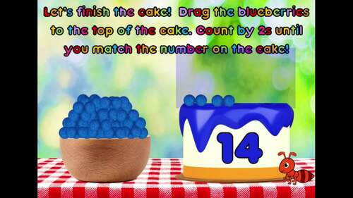 Skip Counting by 2s to 60 Spring Math Boom Cards™ for Learning Even Numbers