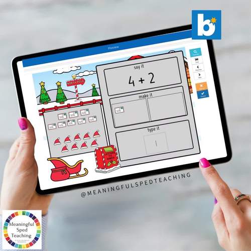 Christmas Life Skills Addition Facts and Math Counting Boom Cards™