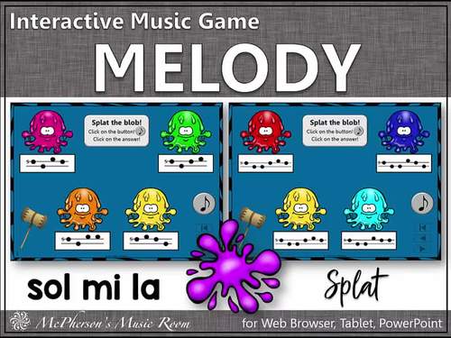 Solfege Sol Mi La Interactive Melody Game {Splat} by Linda McPherson