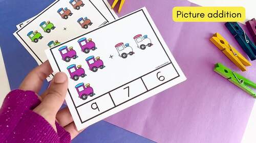 Addition Up To 10 Math Center Activities For Kindergarten Train Theme