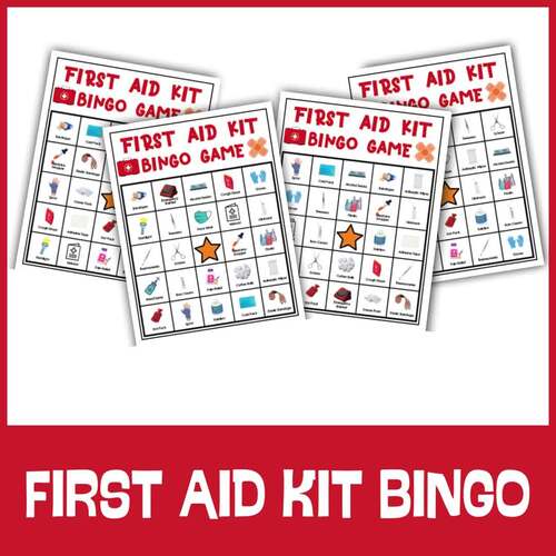 First Aid Kit Bingo Game | First Aid & Emergency Safety Activity For Kids