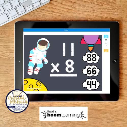 Basic Multiplication Facts x11 Boom Cards™ | Distance Learning | TPT